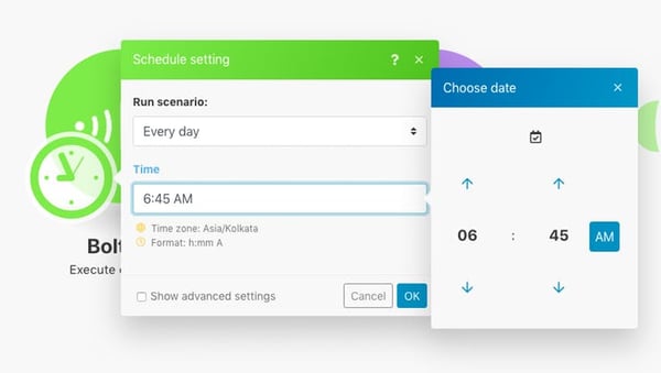Alarm clock using Bolt WiFi module